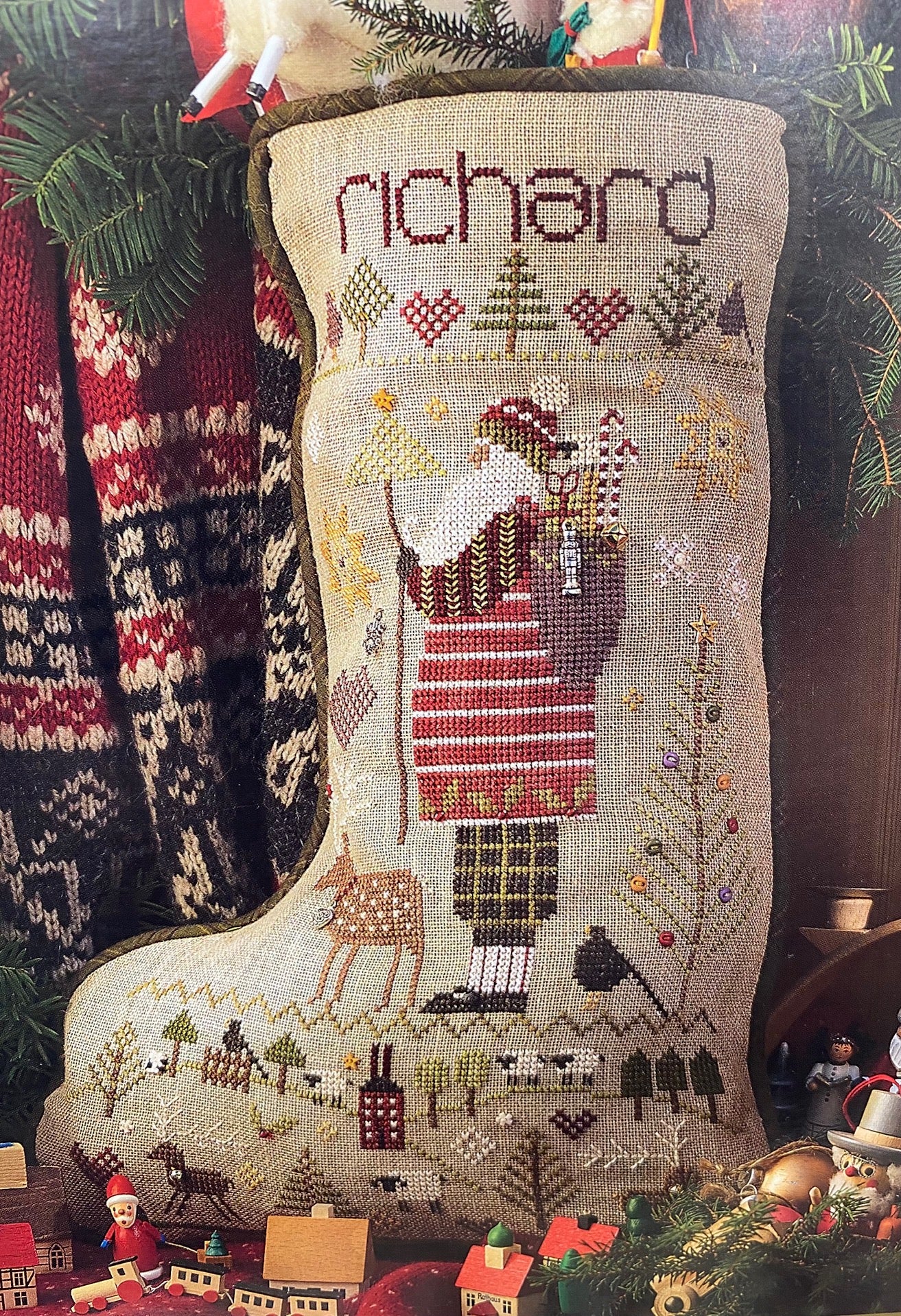 Richard Stocking Pattern – Thread, Needlework & Patchwork